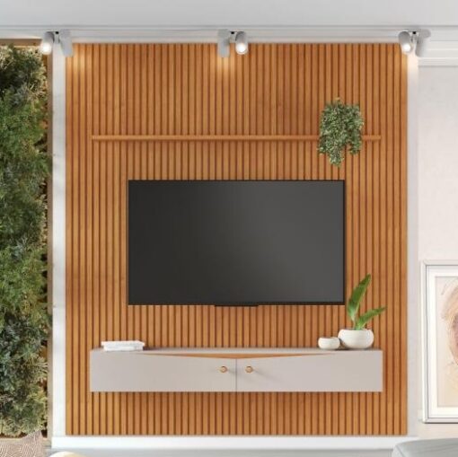 Home Suspenso Até 75″ Riso Cinamono/Off White – Jcm Movelaria